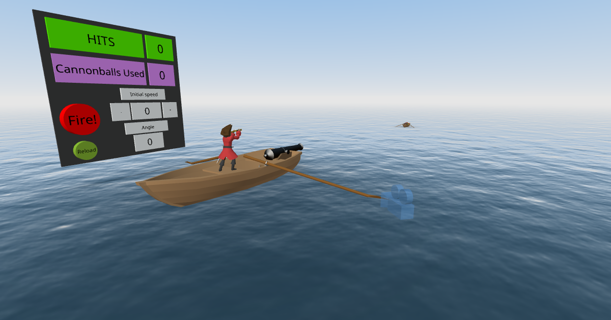 Delightex Edu :: Pirate Projectile Motion - Physics IB/A-level